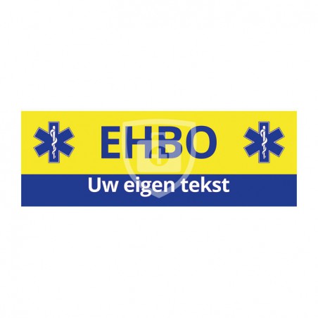 EHBO banner voor bij de EHBO post